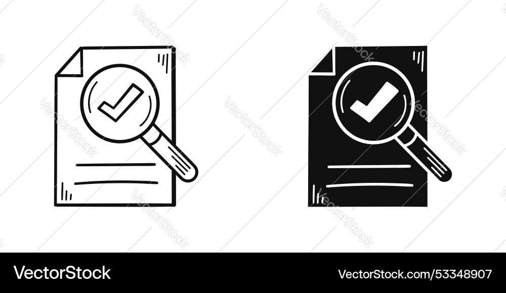 Hand drawn memo paper sheet icon in flat style Vector Image