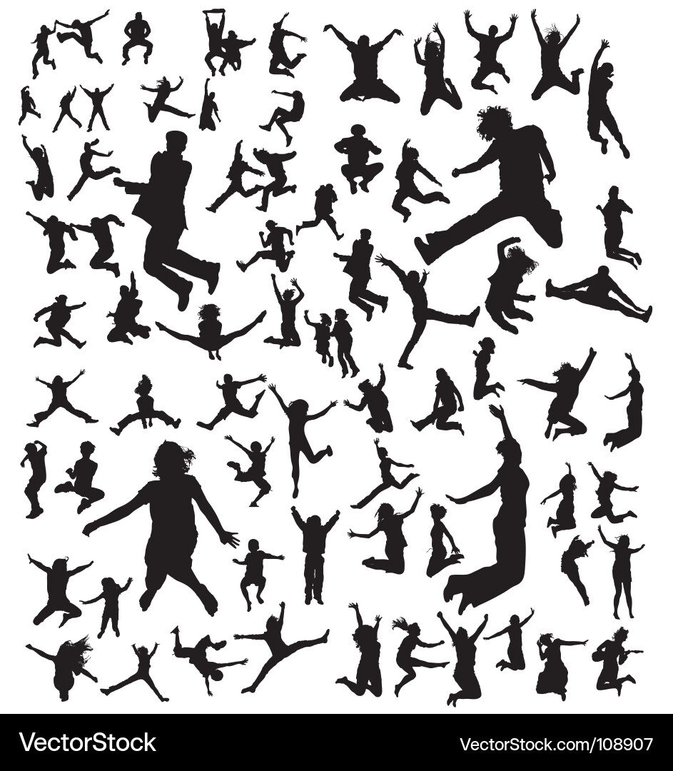 Jumping Shadow Women Vector Images (over 380)