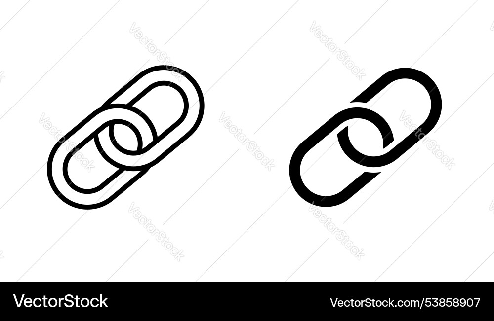 Link icon set Royalty Free Vector Image - VectorStock