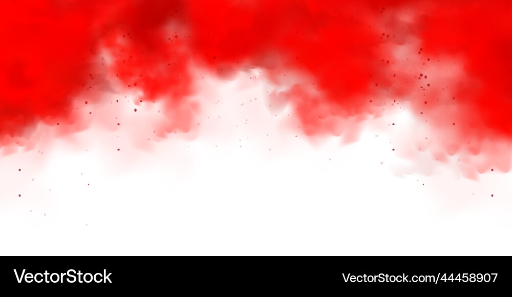 Red colorful smoke clouds isolated on white Vector Image