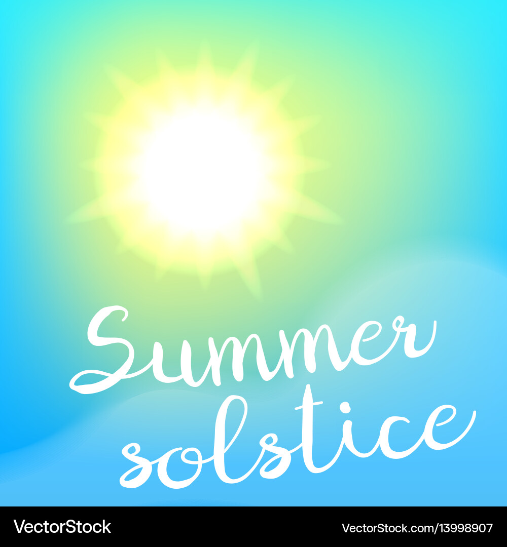 Summer solstice poster Royalty Free Vector Image