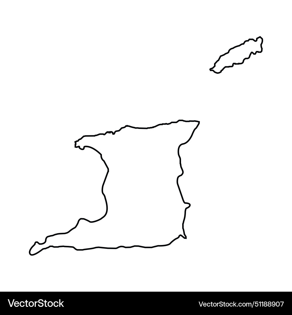 Trinidad and tobago map icon Royalty Free Vector Image