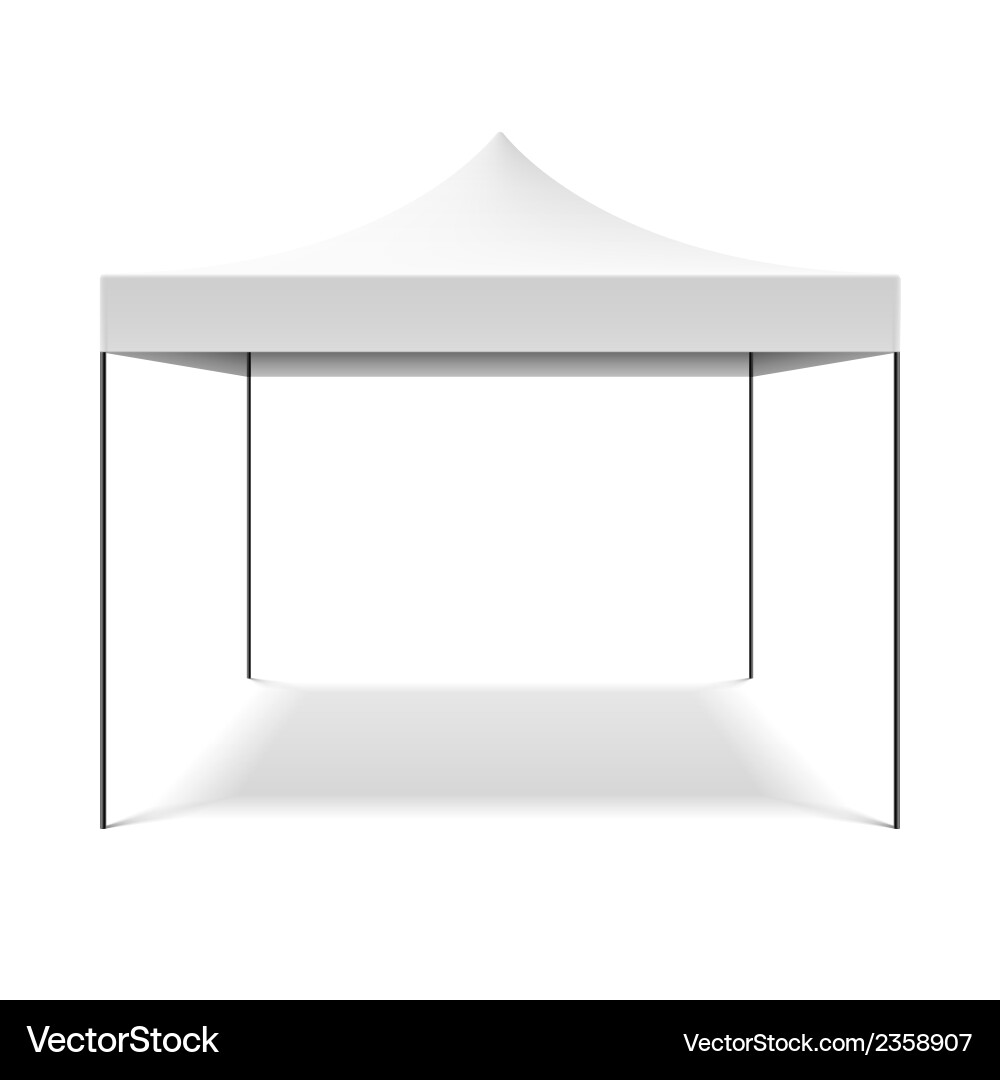 White folding tent Royalty Free Vector Image - VectorStock