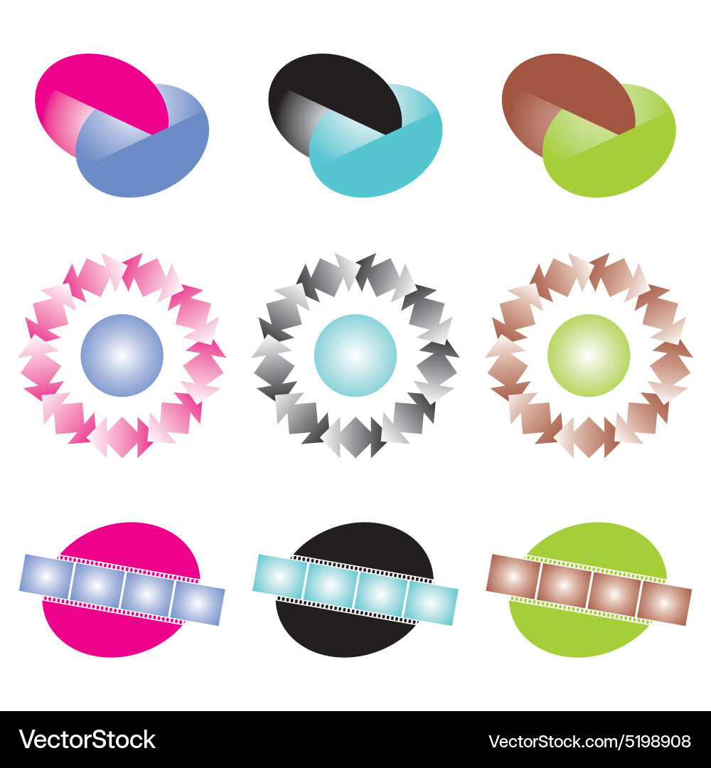 Colorful logos Royalty Free Vector Image - VectorStock