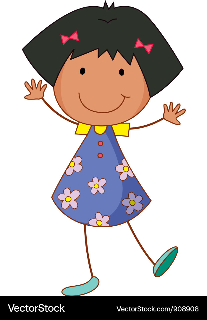 Cute girl Royalty Free Vector Image - VectorStock