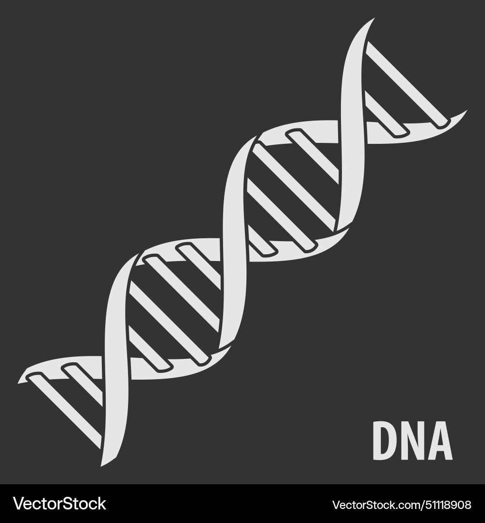 Dna helix icon human genetic symbol Royalty Free Vector