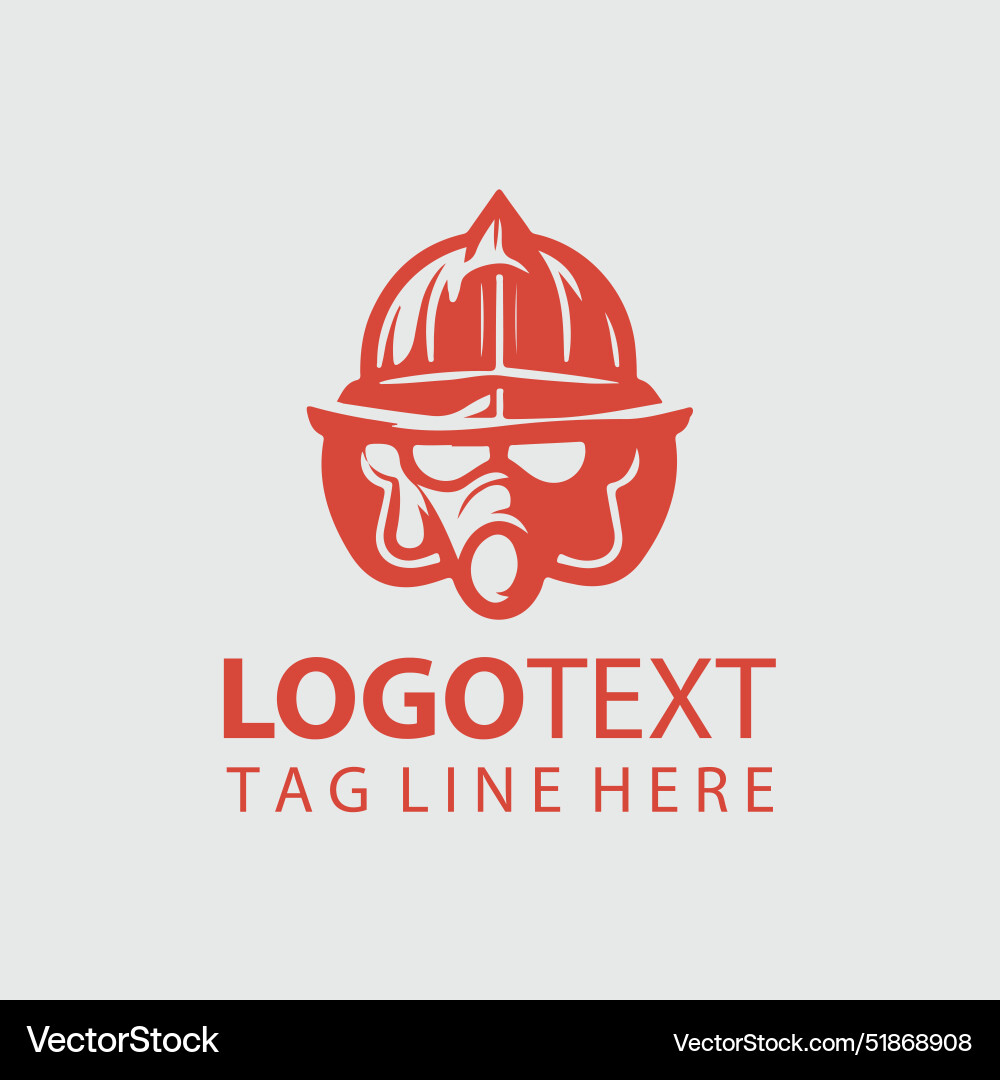 Fire helmet logo Royalty Free Vector Image - VectorStock