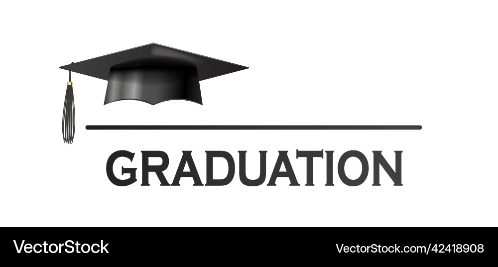 Graduation logo template design elements Vector Image