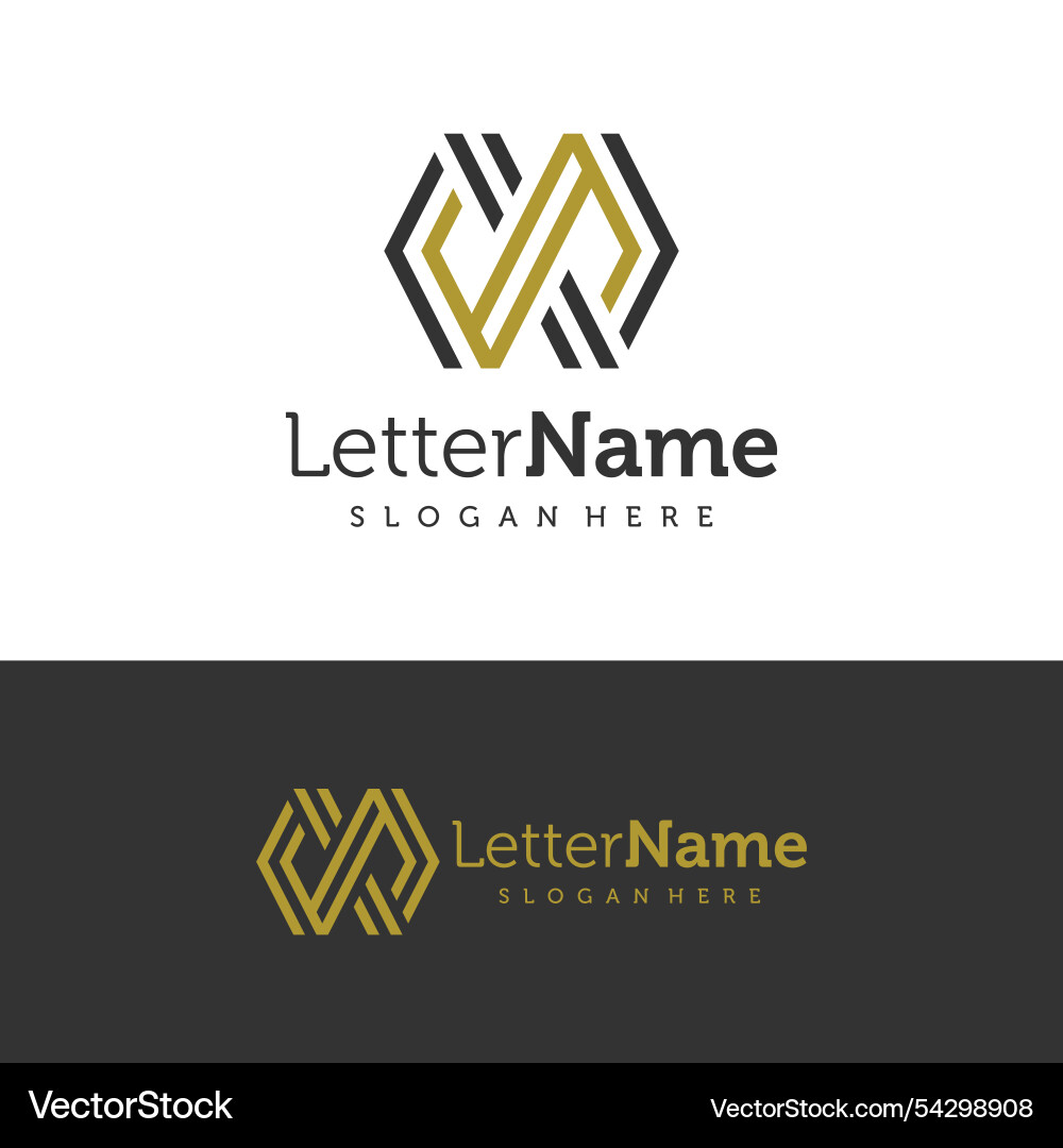 Letter sw logo design creative initial Royalty Free Vector
