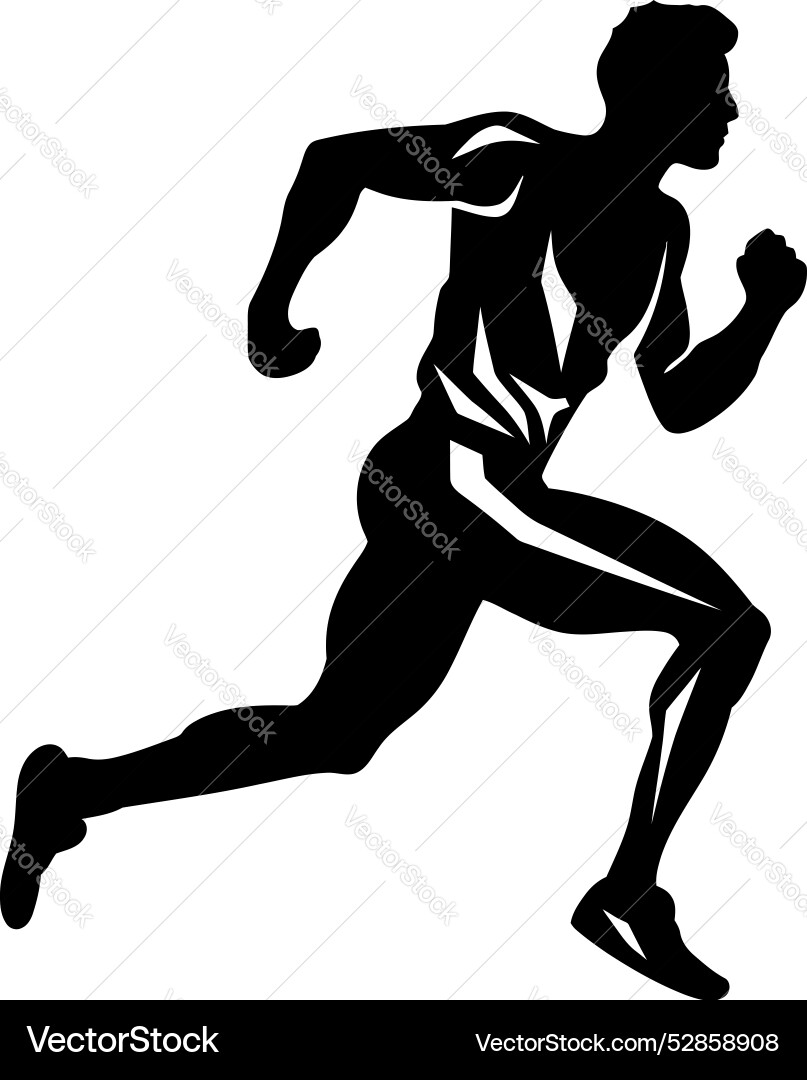 Marathon majesty runner side view symbol fast Vector Image