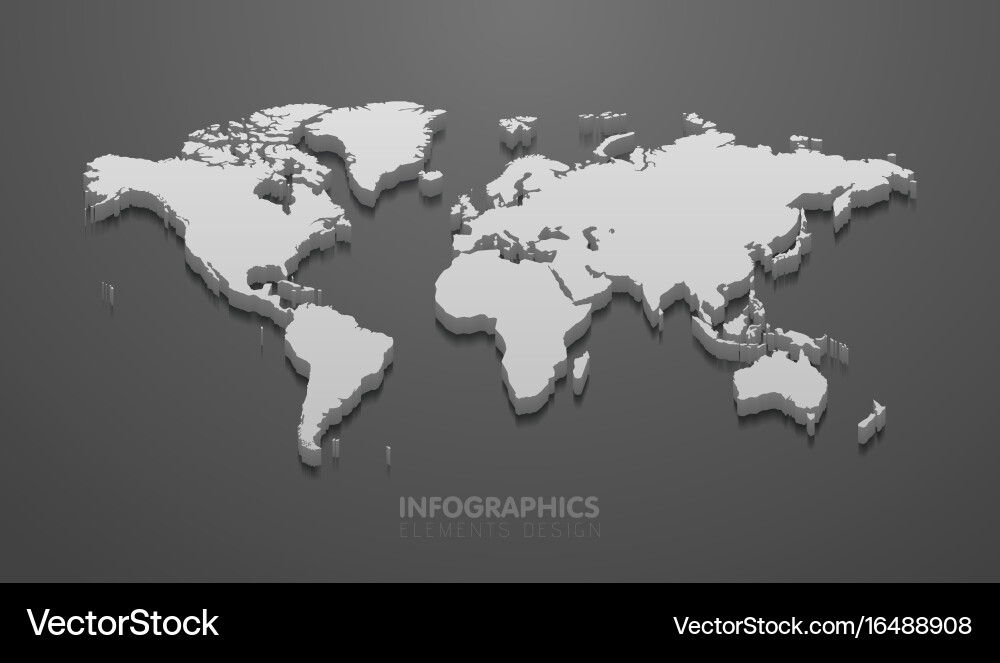 Minimalistic world map Royalty Free Vector Image