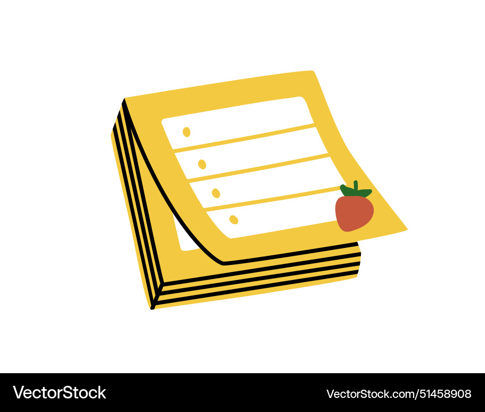 Note papers memo post stickers attached Royalty Free Vector