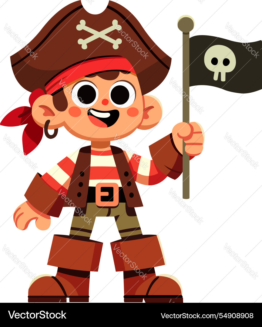 Pirate kid Royalty Free Vector Image - VectorStock