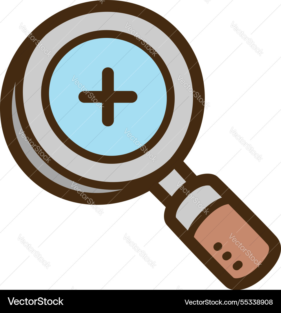 Zoom tool - graphic tools doodle art Royalty Free Vector