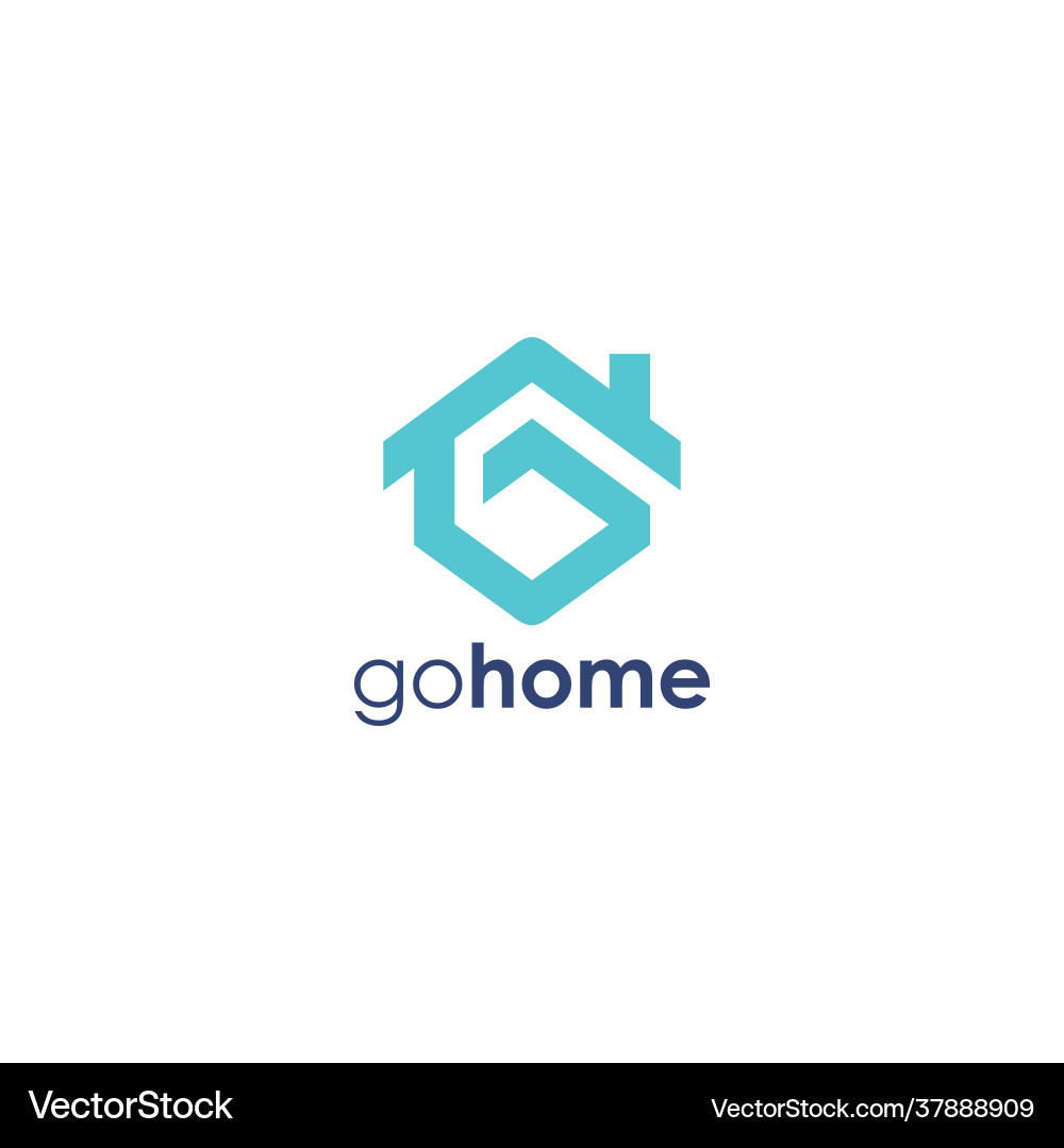 Go home logo Royalty Free Vector Image - VectorStock