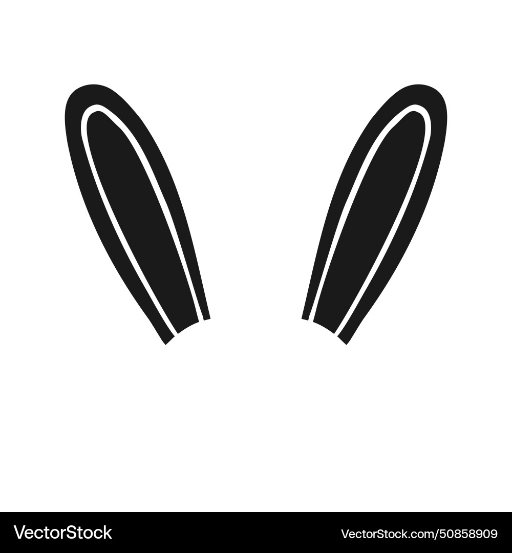 Hand drawn doodle sketch rabbit bunny ears Vector Image
