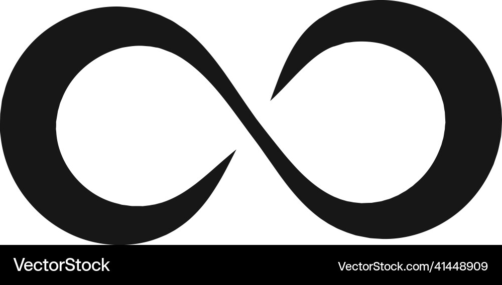 Infinity icon eight shape silhouette endless Vector Image