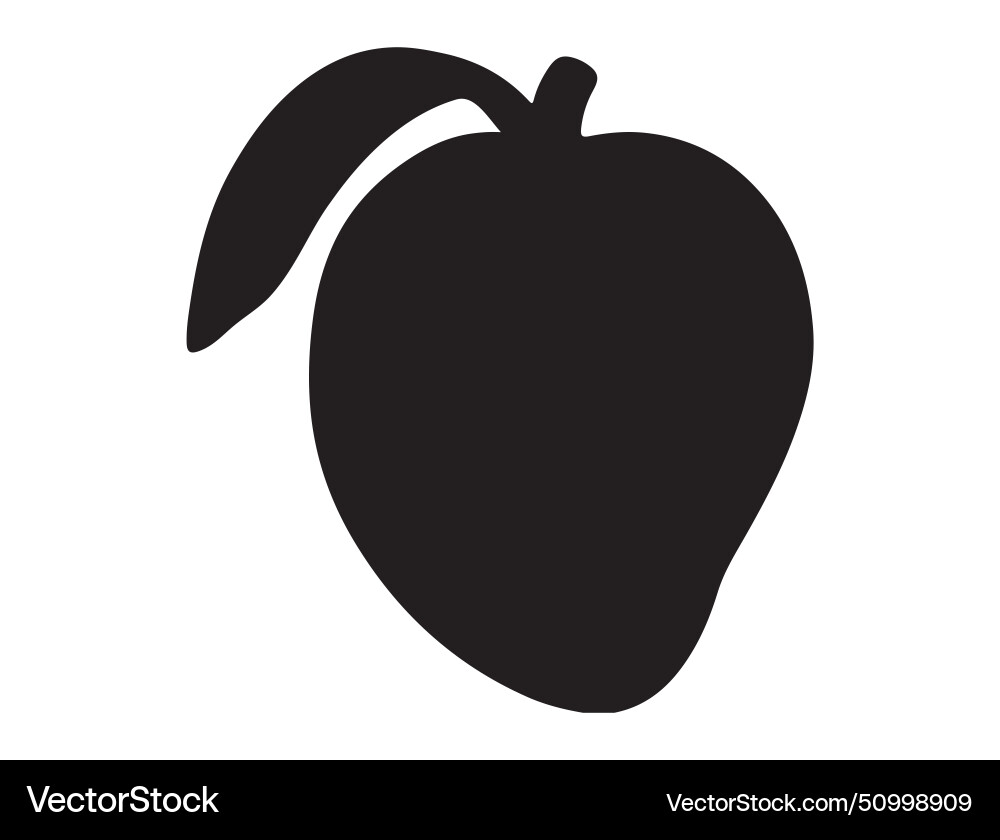Mango silhouette art Royalty Free Vector Image