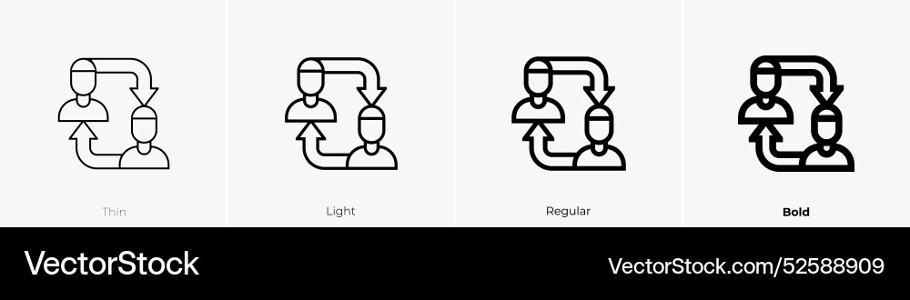 Mate icon thin light regular and bold style Vector Image