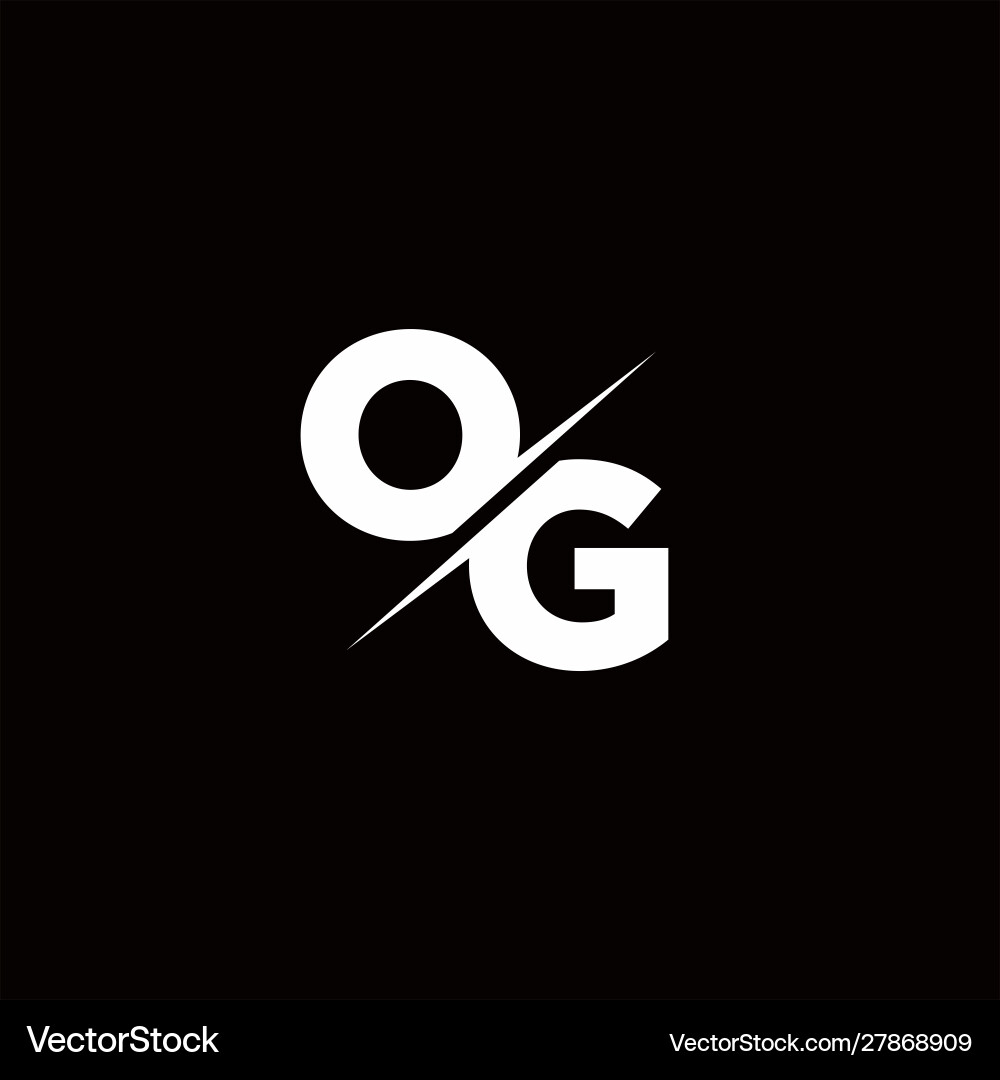 Modern Monogram Letter O Slash Logo Royalty Free Vector