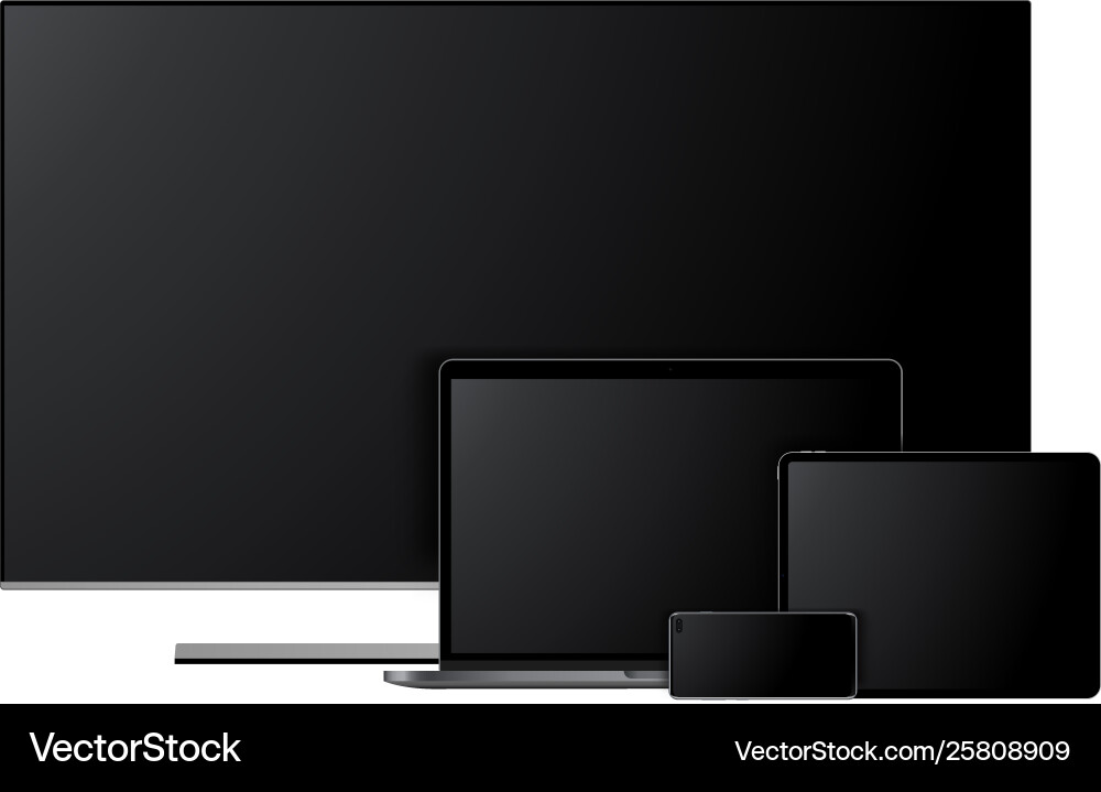 Tv laptop tablet computer smartphone Royalty Free Vector