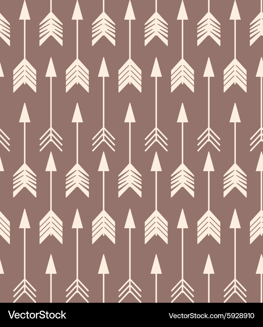 Arrow Seamless Pattern - Tribal Style Royalty Free Vector