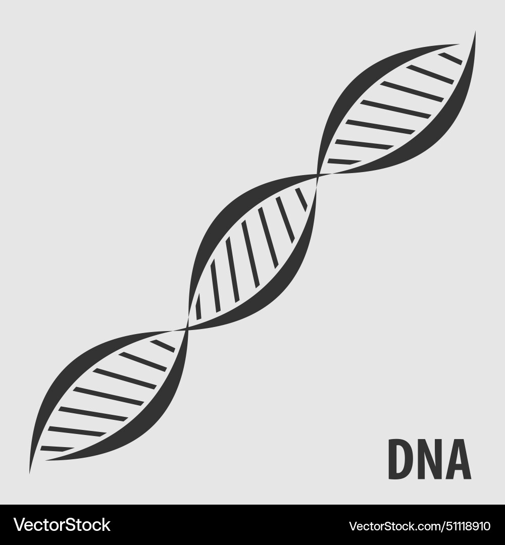Dna helix icon human genetic symbol Royalty Free Vector