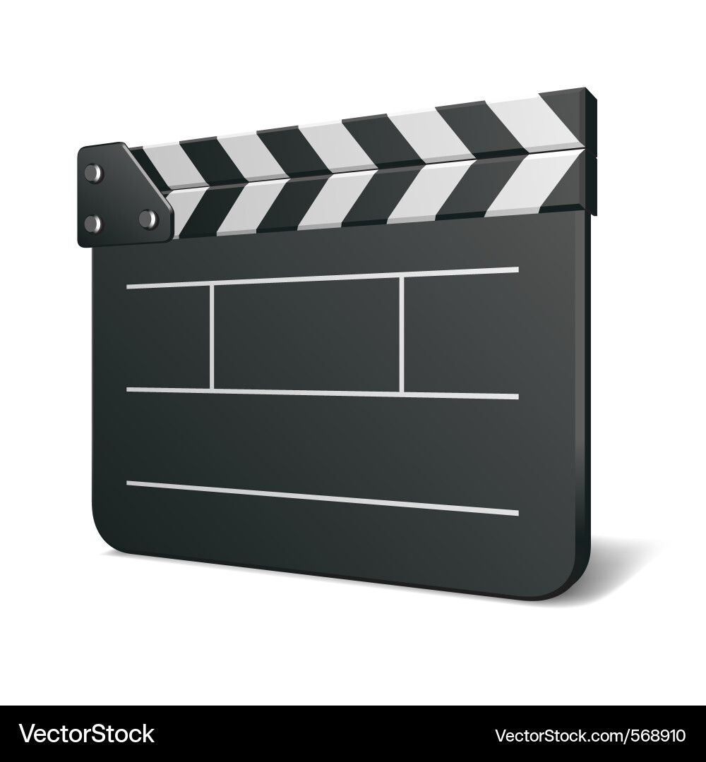 Film clap board Royalty Free Vector Image - VectorStock