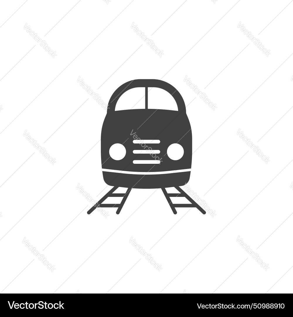 Metro train icon in flat style subway on isolated Vector Image
