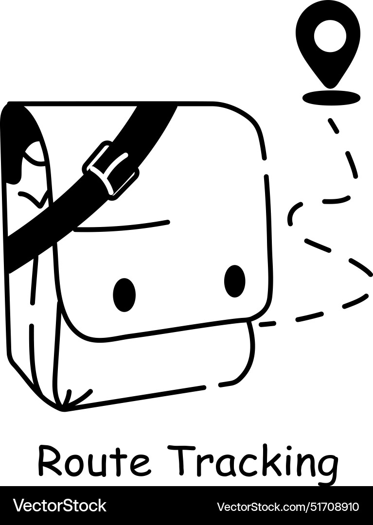 Route tracking Royalty Free Vector Image - VectorStock