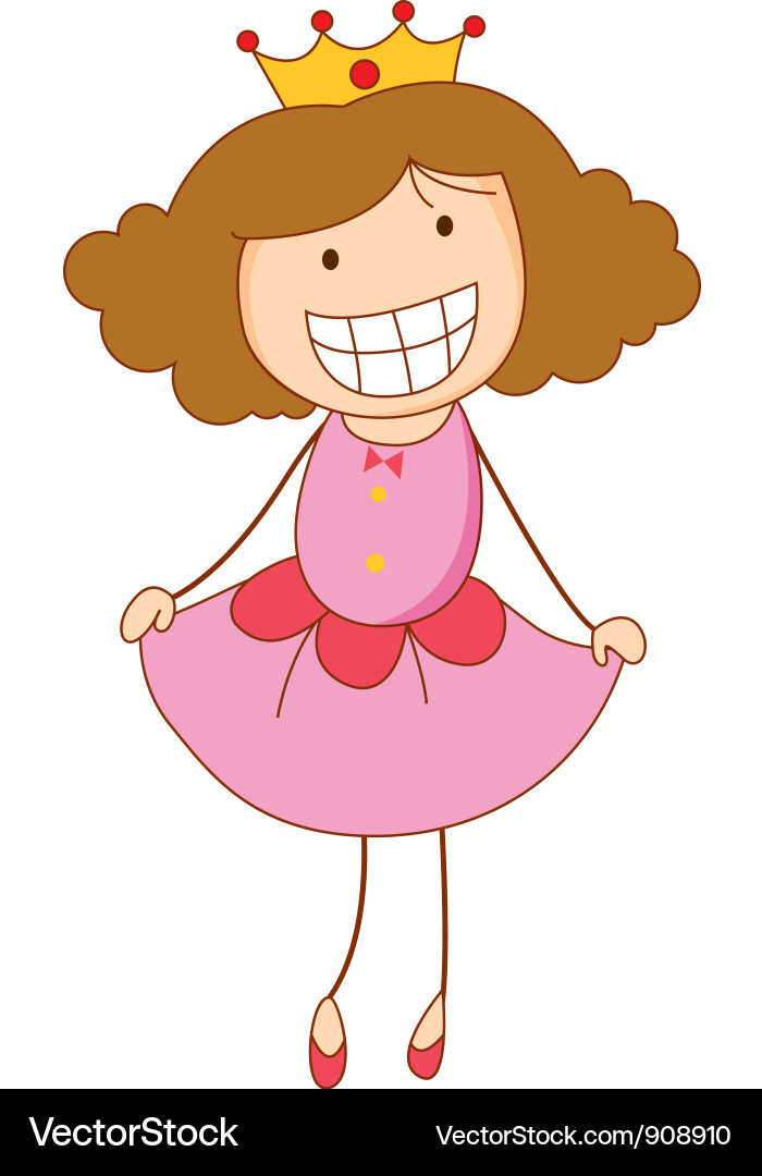 Simple child cartoon Royalty Free Vector Image