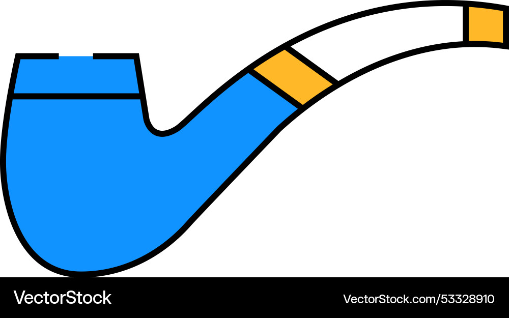 Smoking pipe sign icon color Royalty Free Vector Image