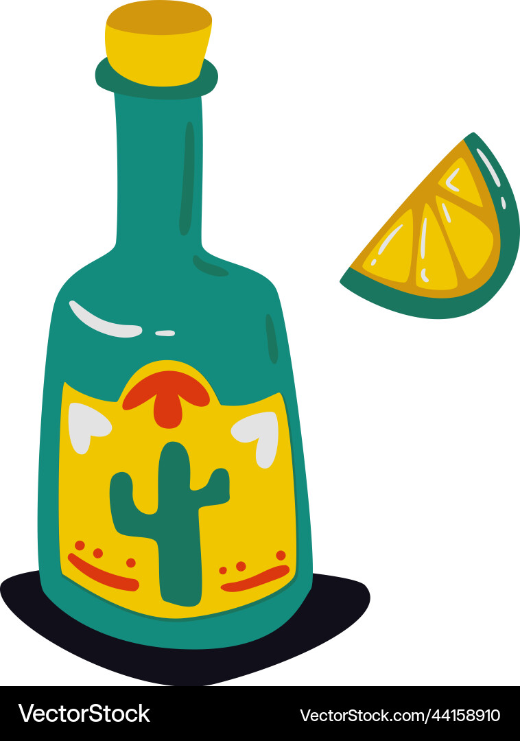Tequila flat Royalty Free Vector Image - VectorStock