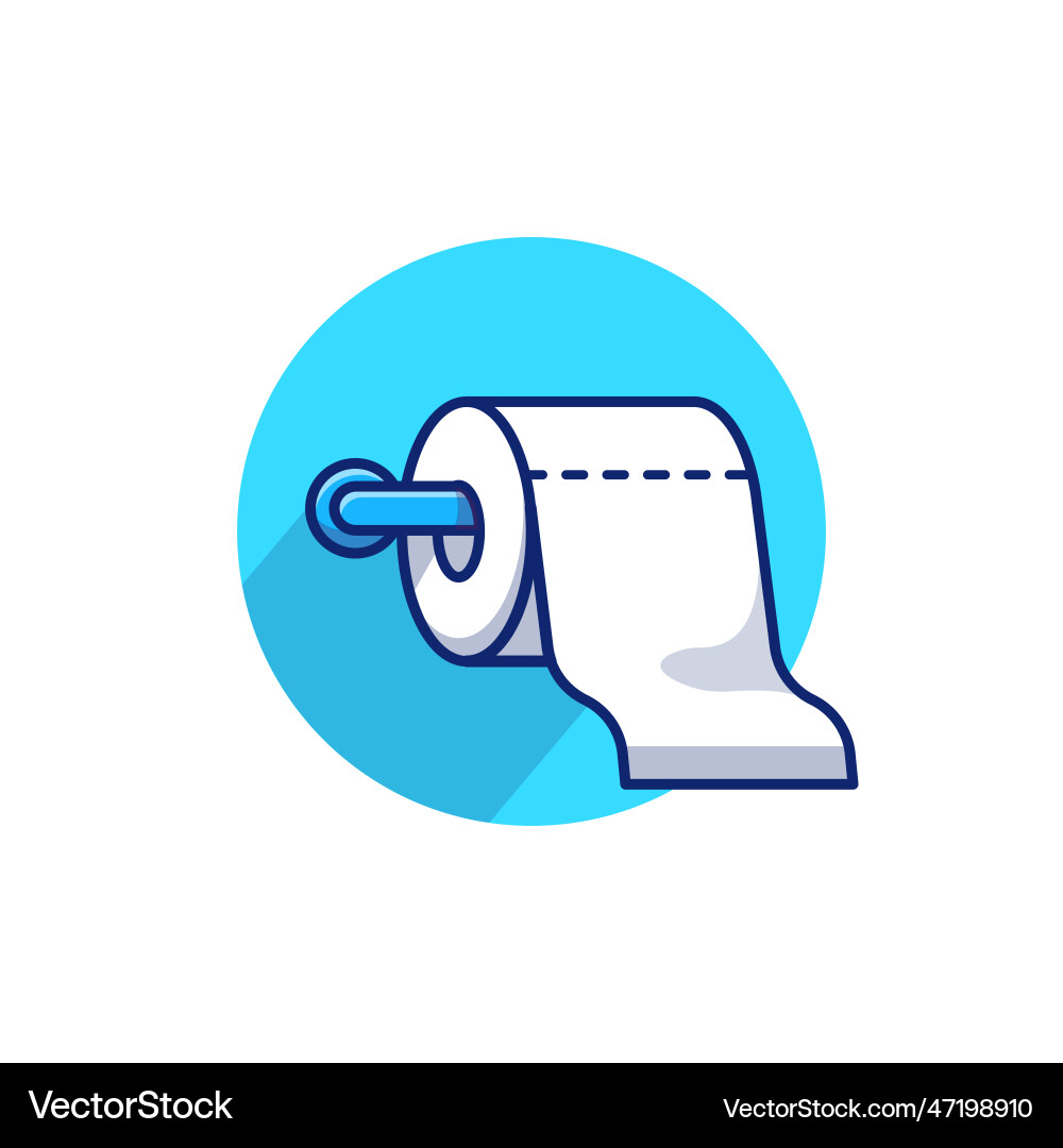 Toilet tissue paper roll cartoon Royalty Free Vector Image