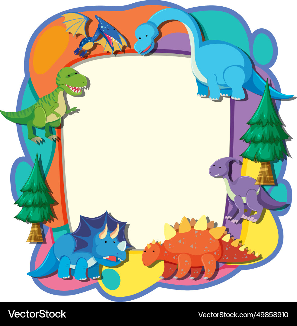 Dinosaur Border Frame Vector Images (over 370)