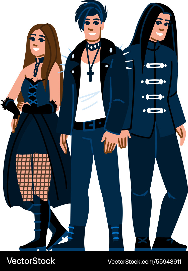 Aesthetic goth band Royalty Free Vector Image - VectorStock