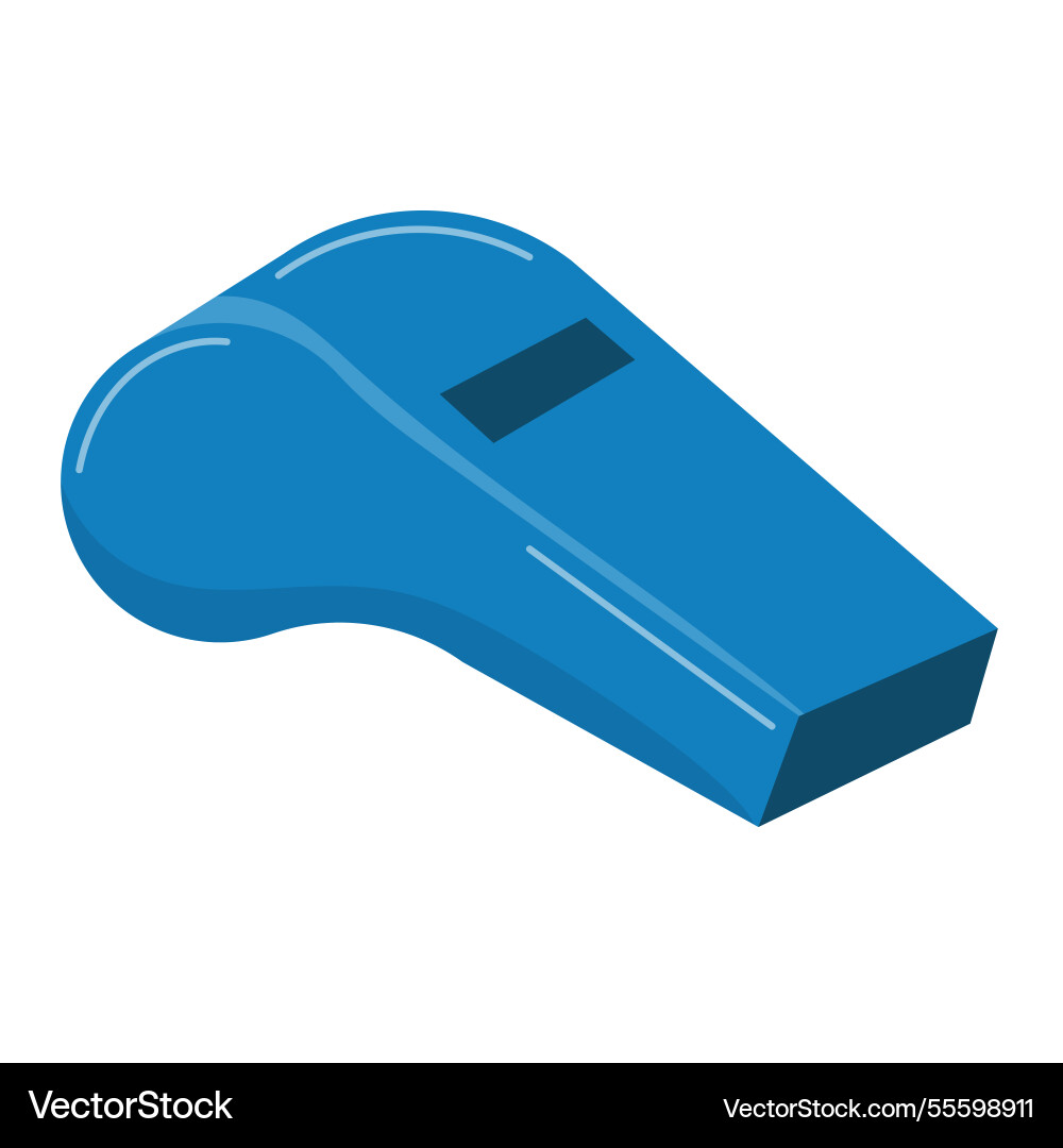 Blue whistle whistle clip art Royalty Free Vector Image