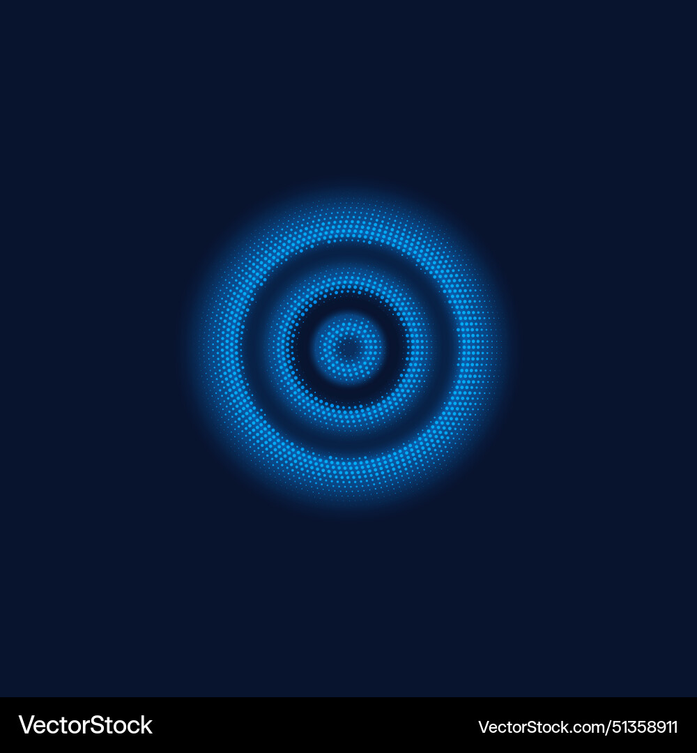 Dots grid rings ripple effect sound Royalty Free Vector