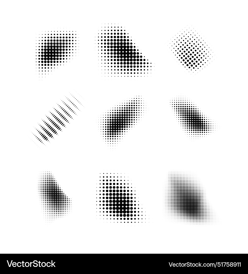 Dotted halftone waves abstract shapes wave Vector Image