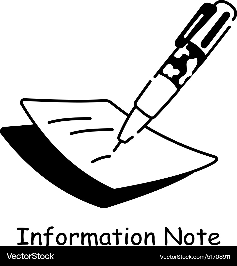 Information note Royalty Free Vector Image - VectorStock