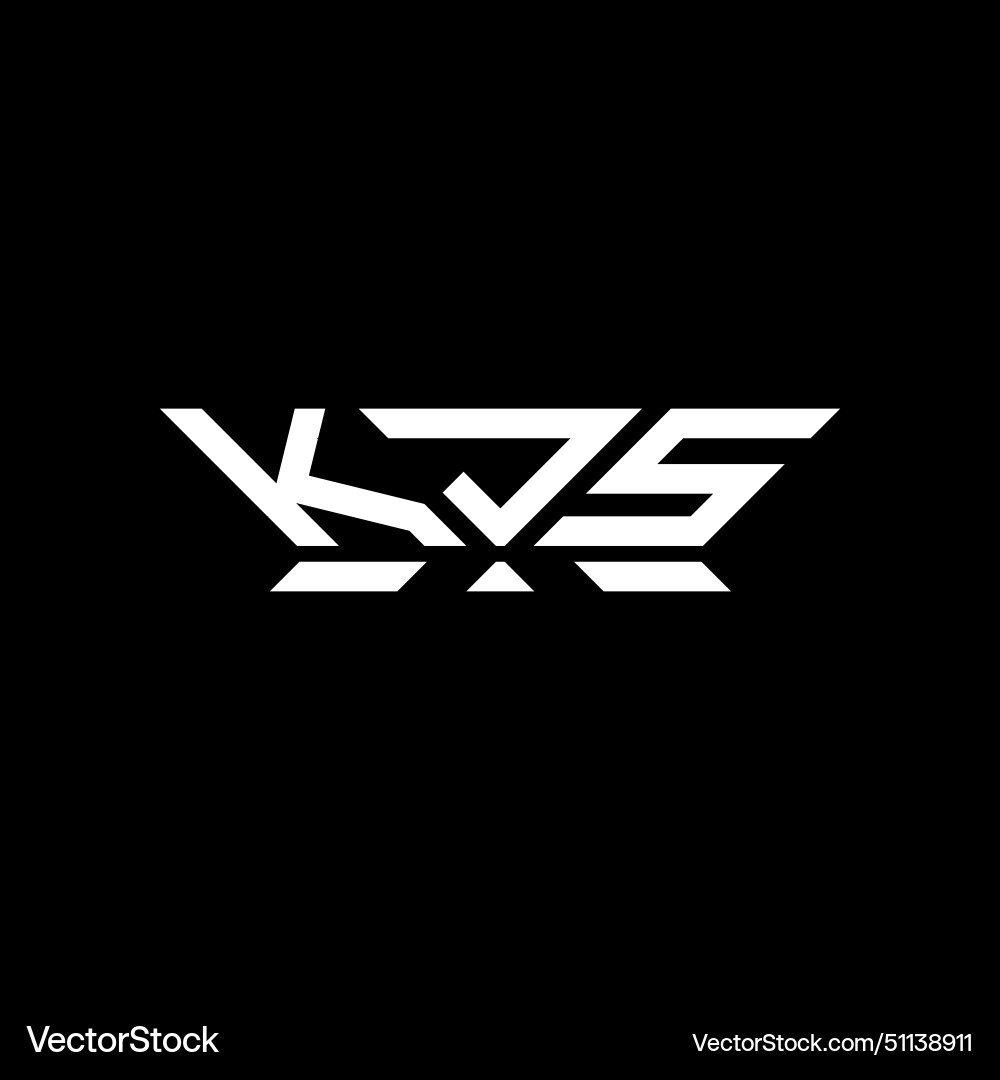 Kjs letter logo design kjs simple and modern logo Vector Image