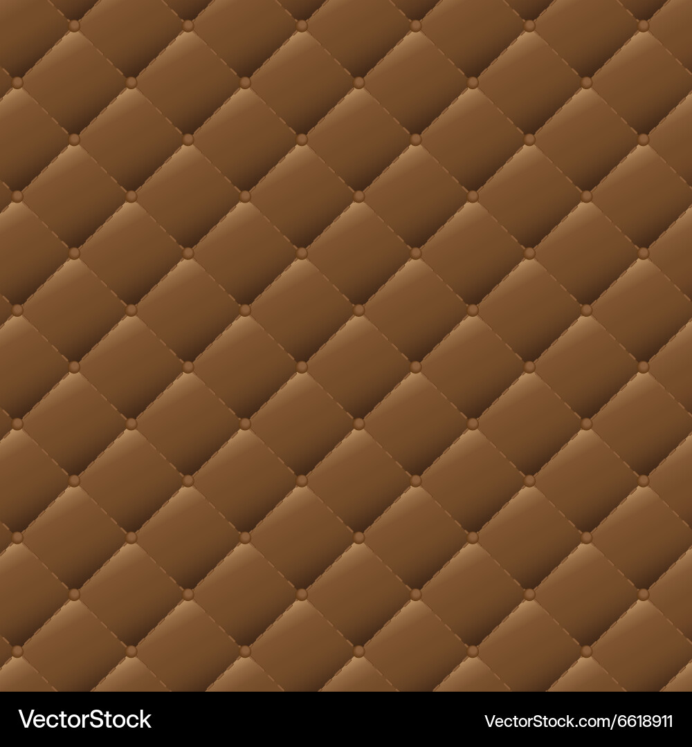 Seamless brown leather texture background Vector Image