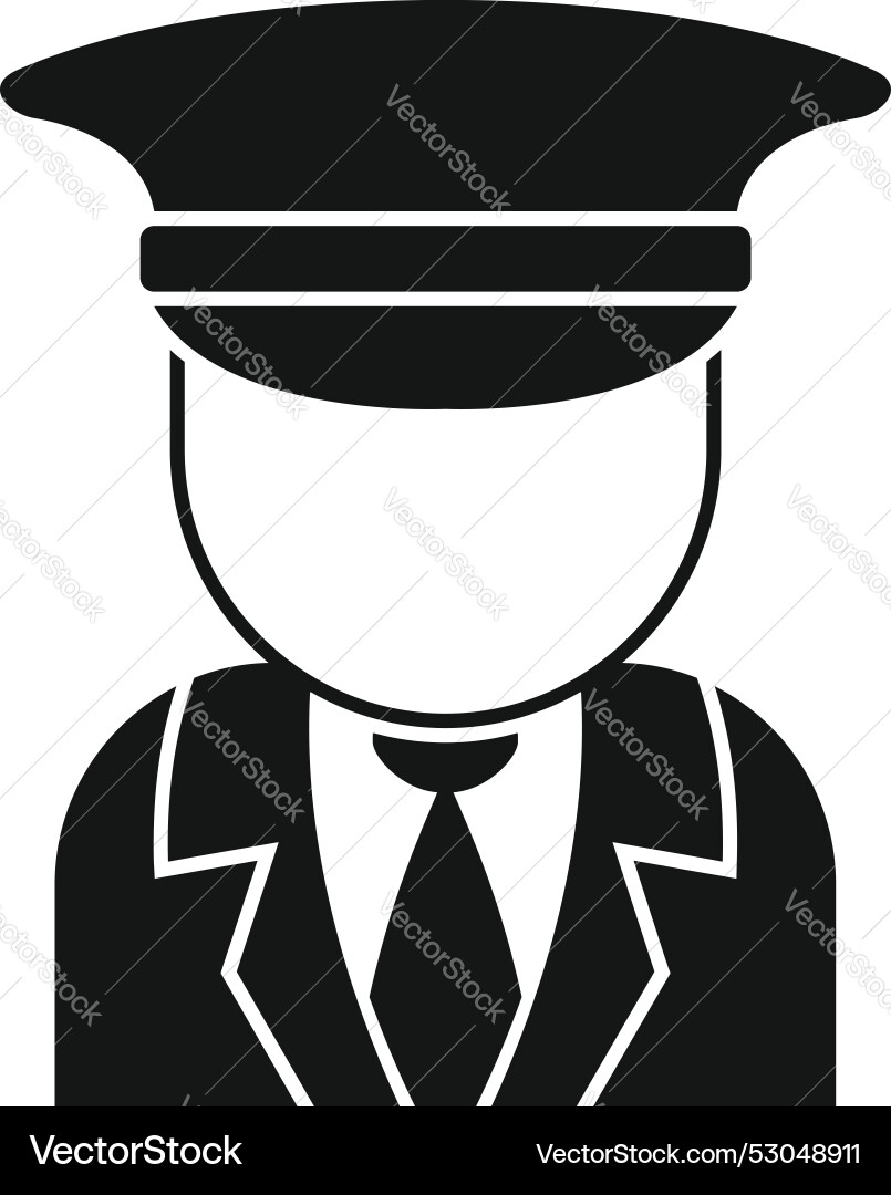 Security guard wearing uniform standing Royalty Free Vector
