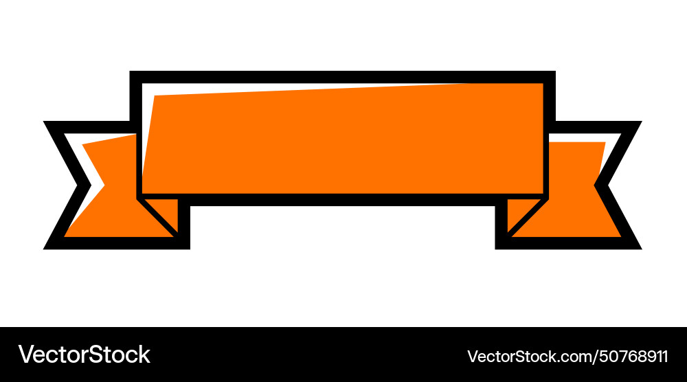 Stylized abstract ribbon banner for your design Vector Image