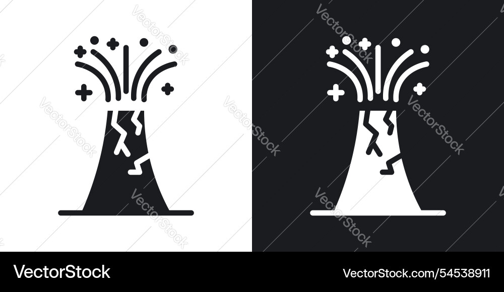 Volcano eruption icon Royalty Free Vector Image
