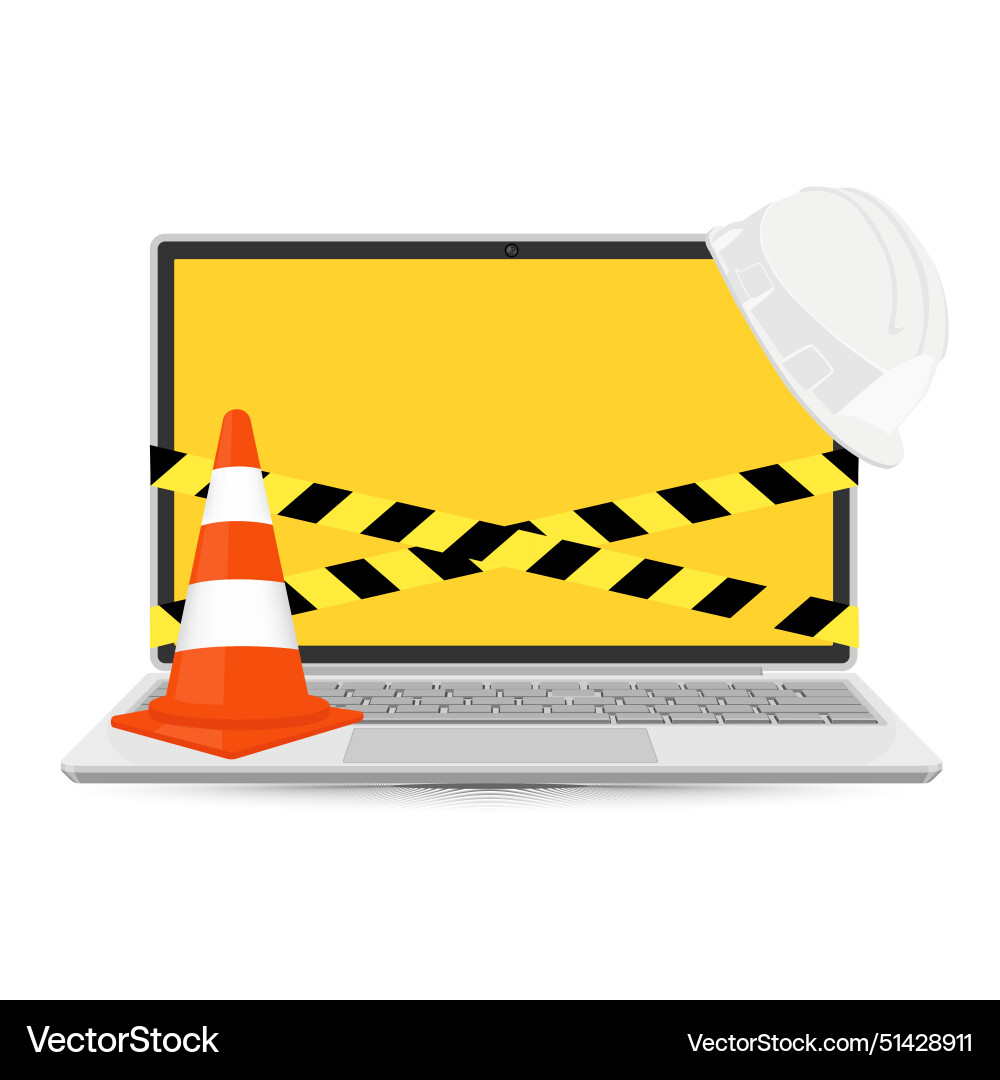 Website under construction page Royalty Free Vector Image