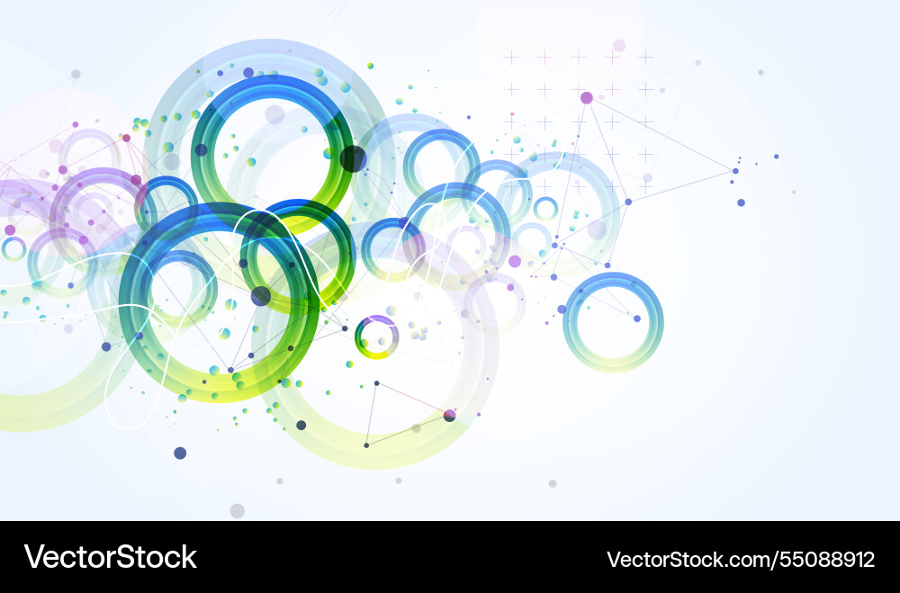 Abstract background with gradient circles Vector Image