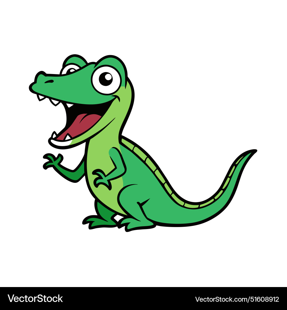 Basilisk lizard screams icon Royalty Free Vector Image