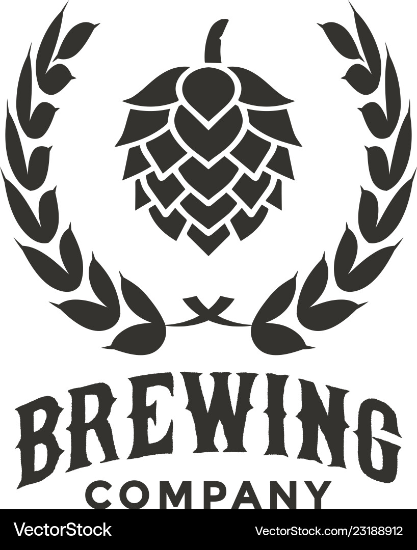 Brewing company logo design inspiration Royalty Free Vector