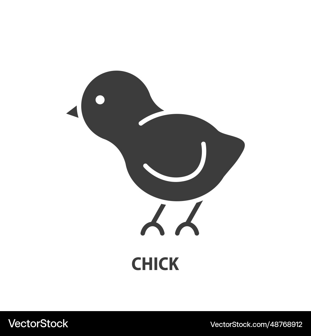 Chick glyph icon Royalty Free Vector Image - VectorStock